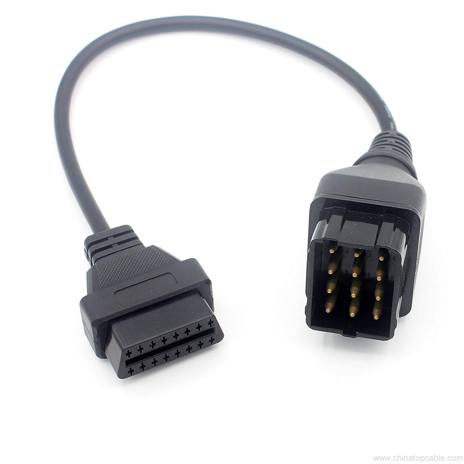 Truck 12 Pin to OBD II 16 Pin Adapter Connector Cable for GAZ Truck ...